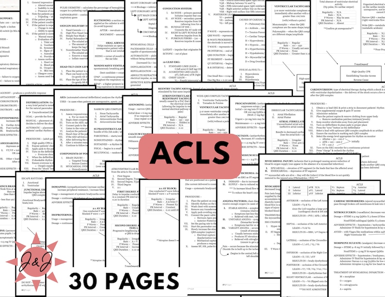 2024 ACLS Nurse Notes, Made by an ICU Nurse. American Heart Association ...