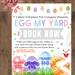 Egg My Yard Flyer - Digital Download, Editable Easter Fundraiser Flyer ...