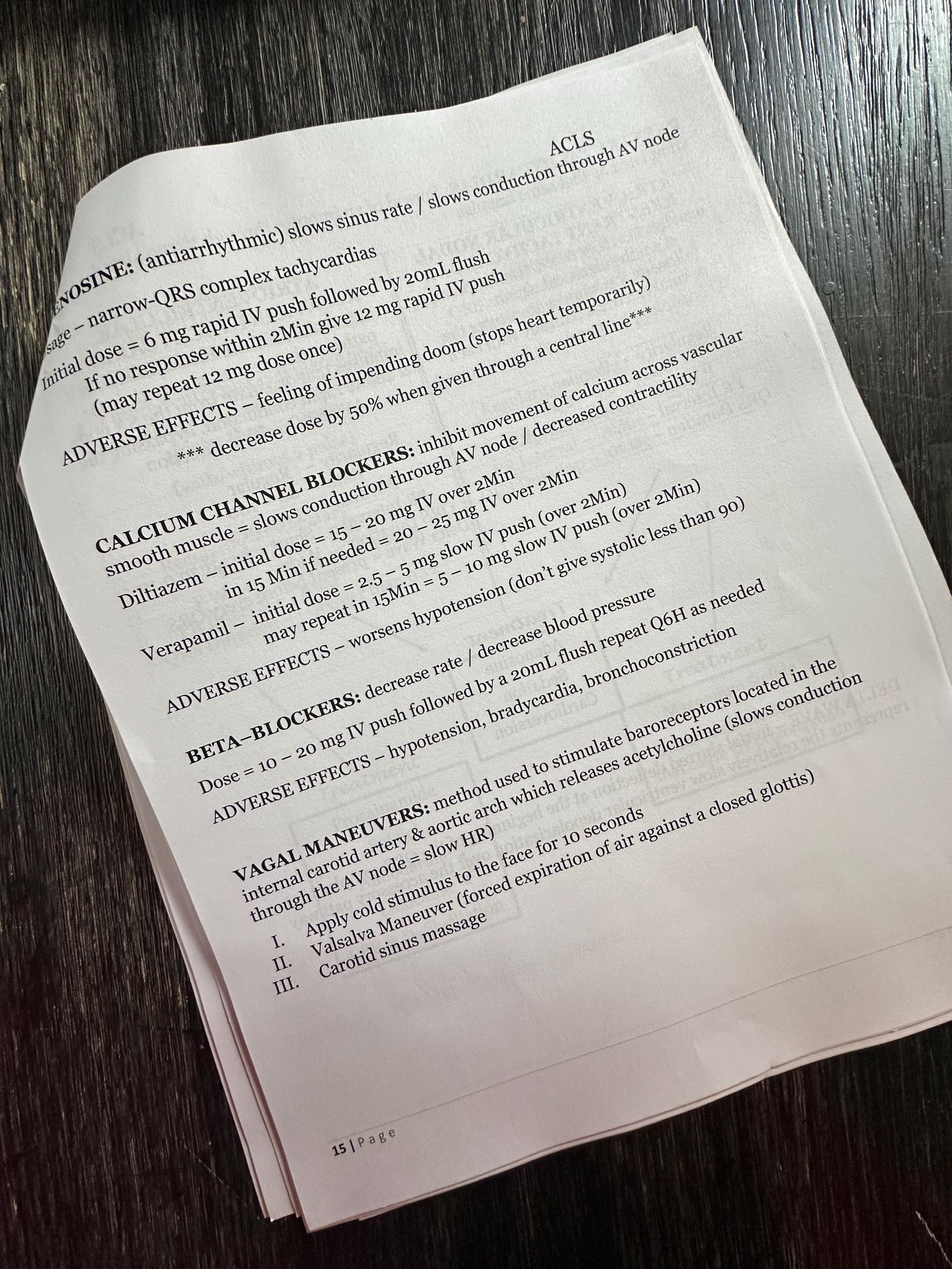 ACLS & PALS Medication Doses / Indications. Complete List of ...