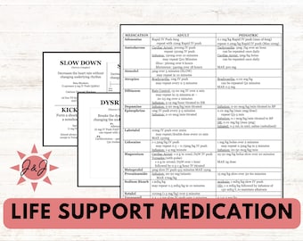 ACLS & PALS Medication Doses / Indications. Complete List of ...