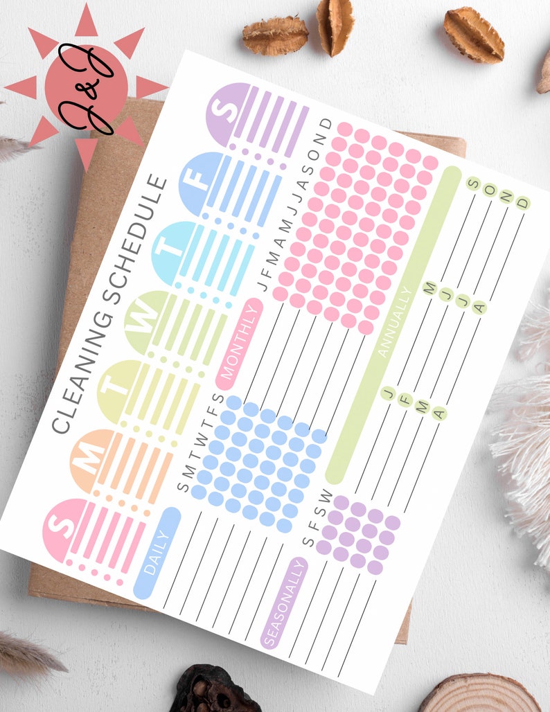 Cleaning Schedule. Editable File, Print at Home Cleaning Schedule! - Etsy