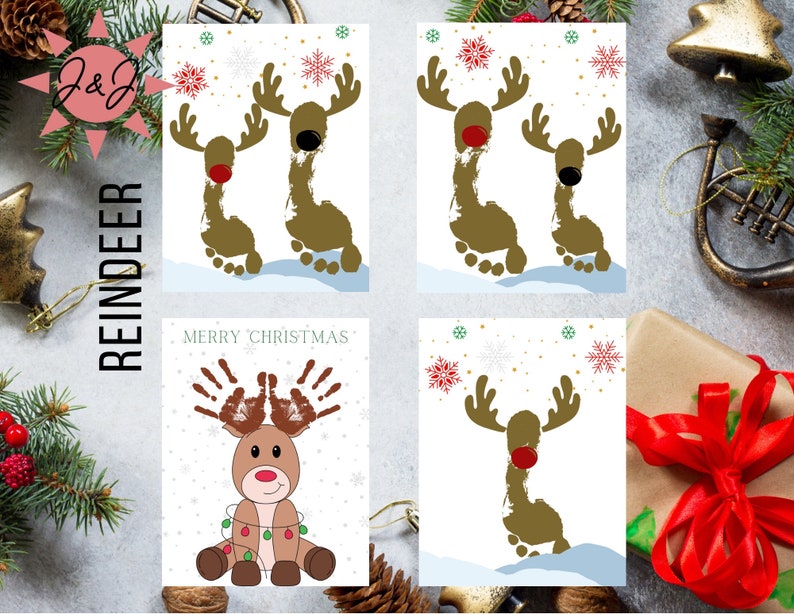 Christmas Crafts. Handprint Crafts for Kids, Digital Print Craft - Etsy