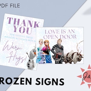 Frozen Birthday Party Extras, Digital & Printable! Noneditable ...