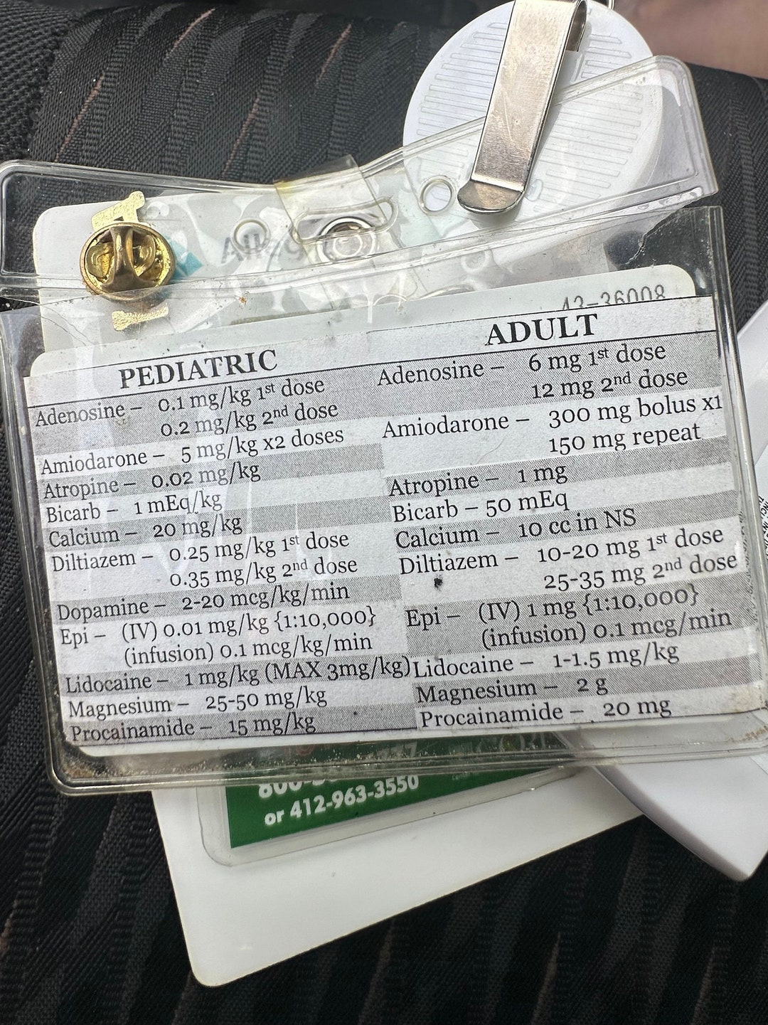ACLS & PALS Medication Badge Insert. - Etsy