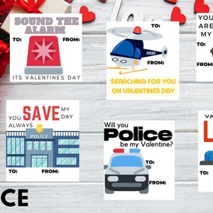 Occupation Valentine’s Day Cards, Printable Valentines. Police Cards ...