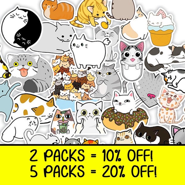 Stickers gatito - Etsy México