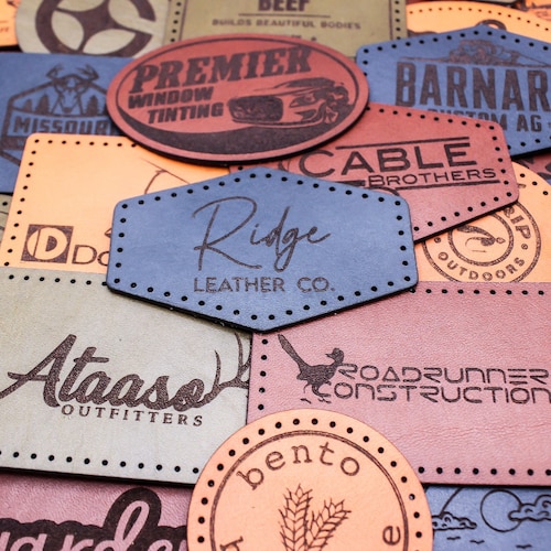 Leather Patches Custom Leather Patches Custom Engrave - Etsy