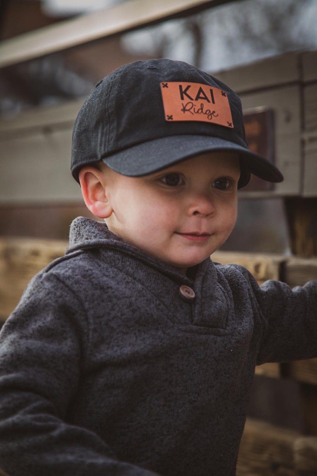 Custom Kids Leather Patch Hat | Personalized Toddler Youth Cap - Etsy