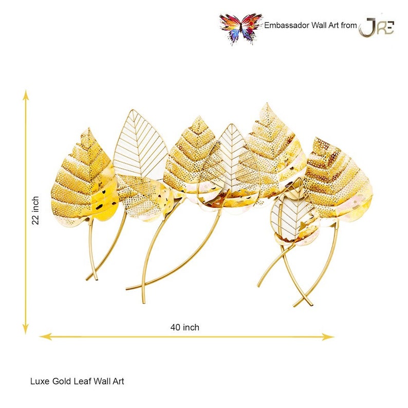 Luxury Gold Leaf Wall Decor Gold Decorative Wall Art Gold - Etsy