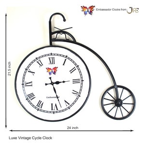 Luxury Designer Vintage Cycle Clock Modern Wall Art Clock Cycle Boho ...