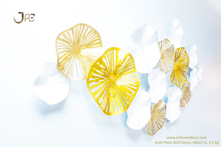 Gold Plate Wall Decor Gold Wall Art Gold Metal Art Gold - Etsy