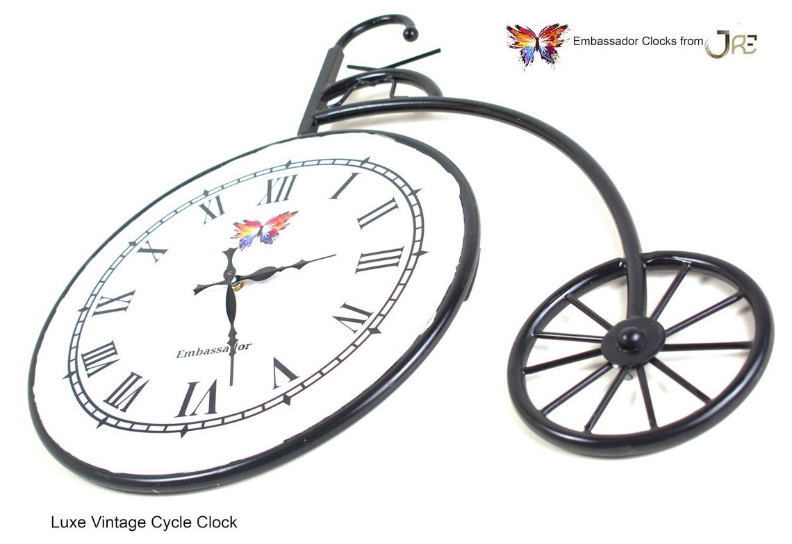 Luxury Designer Vintage Cycle Clock Modern Wall Art Clock Cycle Boho ...