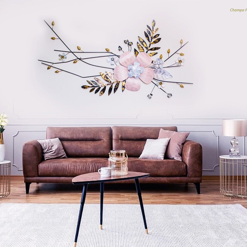 Pink Metal Flowers - Etsy