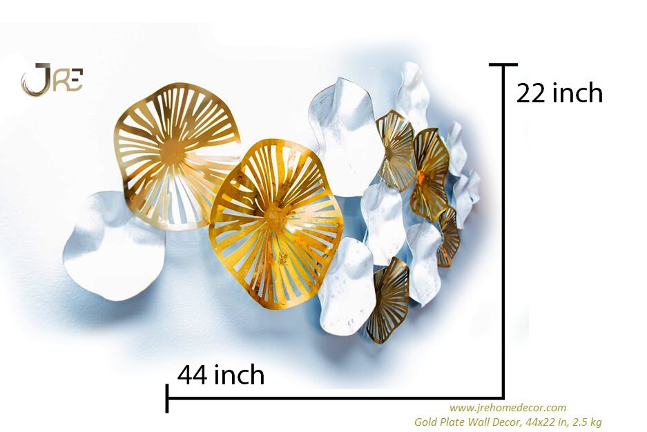 Gold Plate Wall Decor Gold Wall Art Gold Metal Art Gold - Etsy