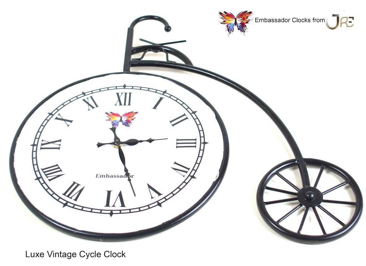 Luxury Designer Vintage Cycle Clock Modern Wall Art Clock Cycle Boho ...