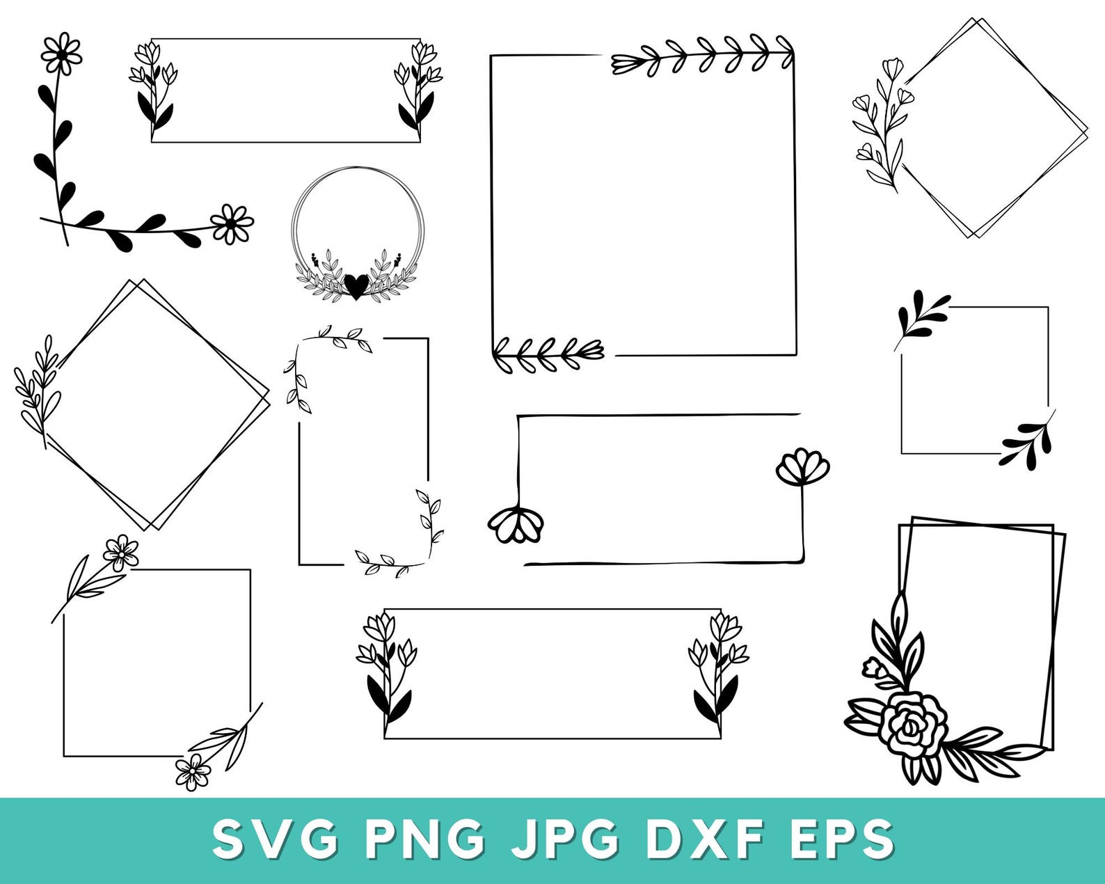 Rectangle Frame Svg Bundle, Rectangle Frame Png, Rectangle Clipart ...