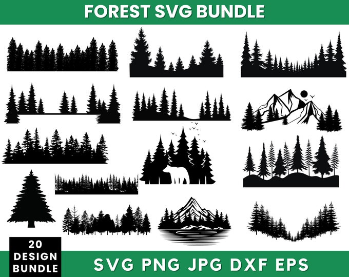 Forest Svg, Tree Svg, Png, Dxf, Eps, Pdf - Etsy Canada