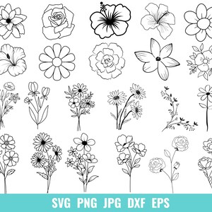 Flower Svg Mega Bundle, Floral Svg for Cricut, Wildflowers Svg ...