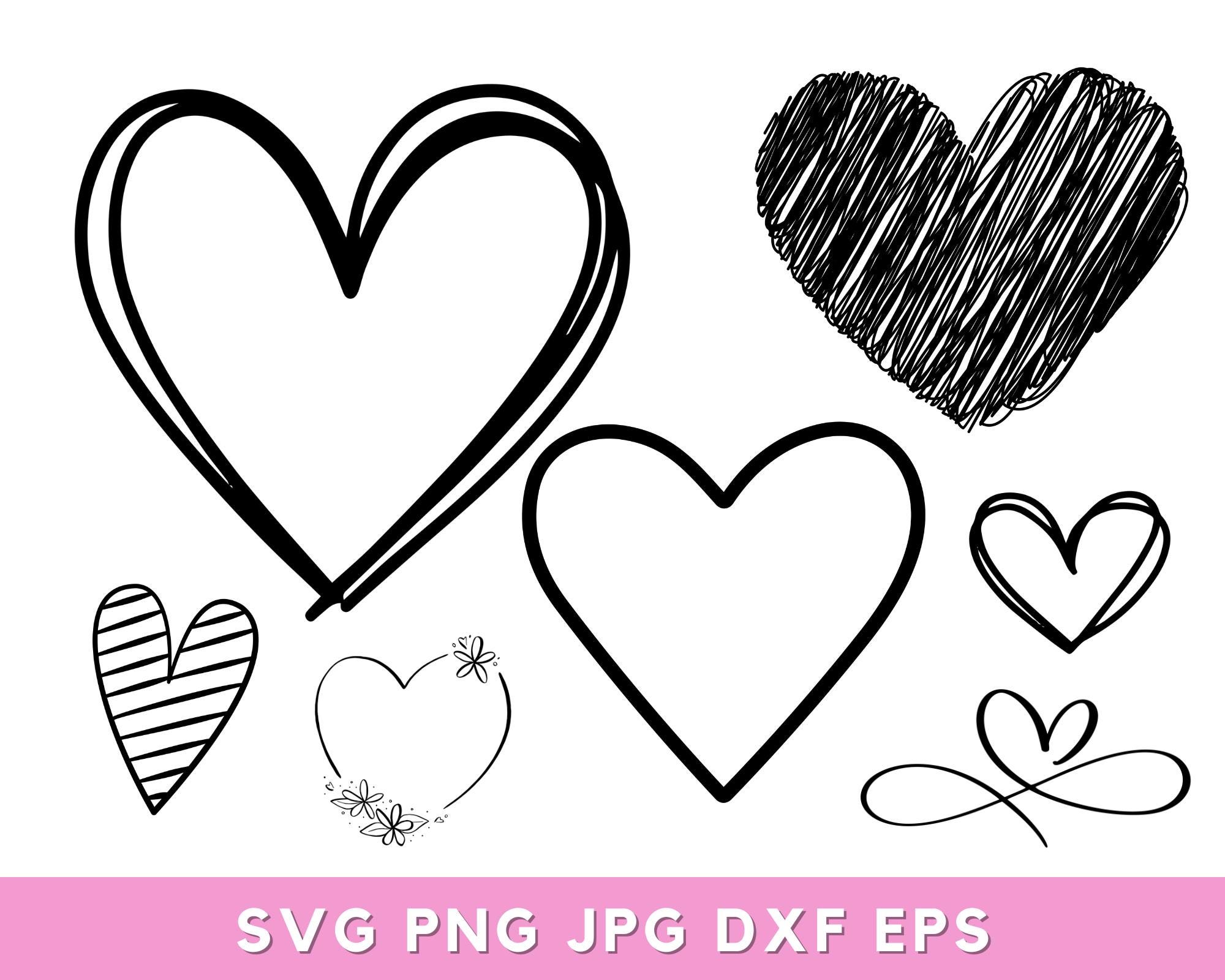 Heart Svg Png Bundle, Heart Doodle Svg, Heart Frame Svg, Heart Clipart ...