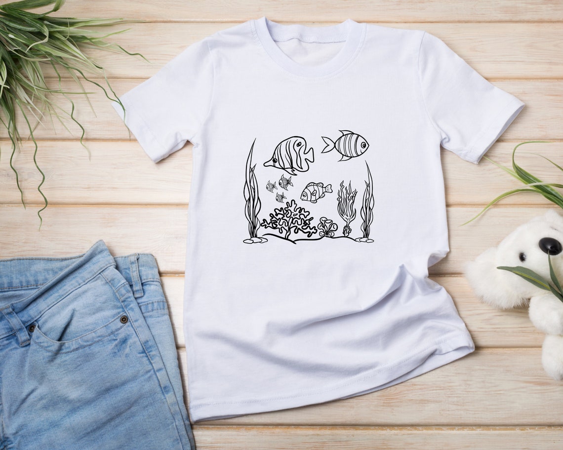 Underwater Svg Bundle, Ocean Scene Png, Underwater Scene Svg, Shirt Svg ...