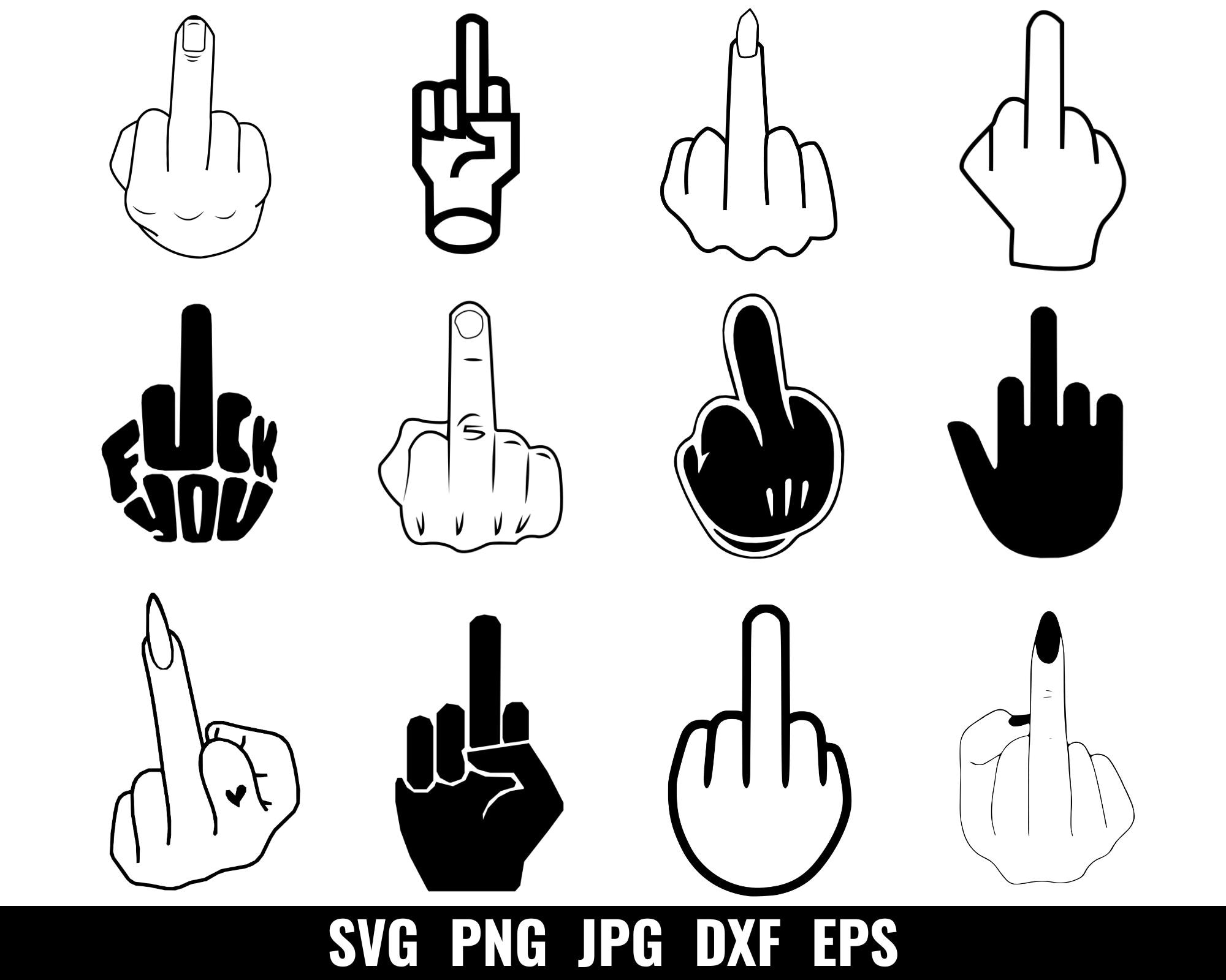 Middle Finger Svg Bundle, Middle Finger Png, Middle Finger Clipart ...