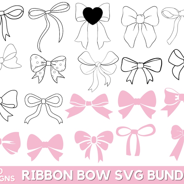 Hair Bow Svg - Etsy