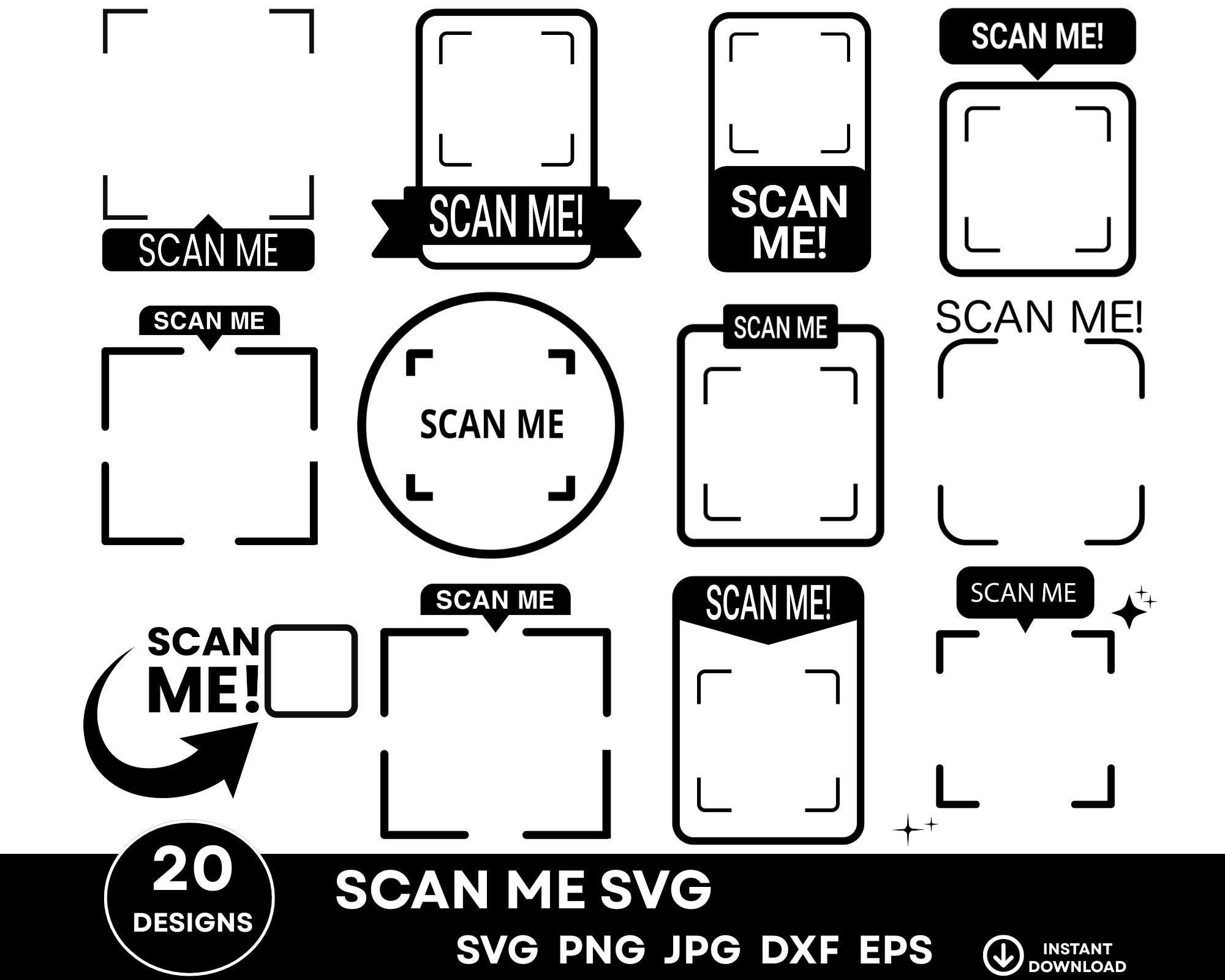 Scan Me Svg Bundle, Scan Me Png, Scan Me Clipart, Funny Svg, Commercial ...