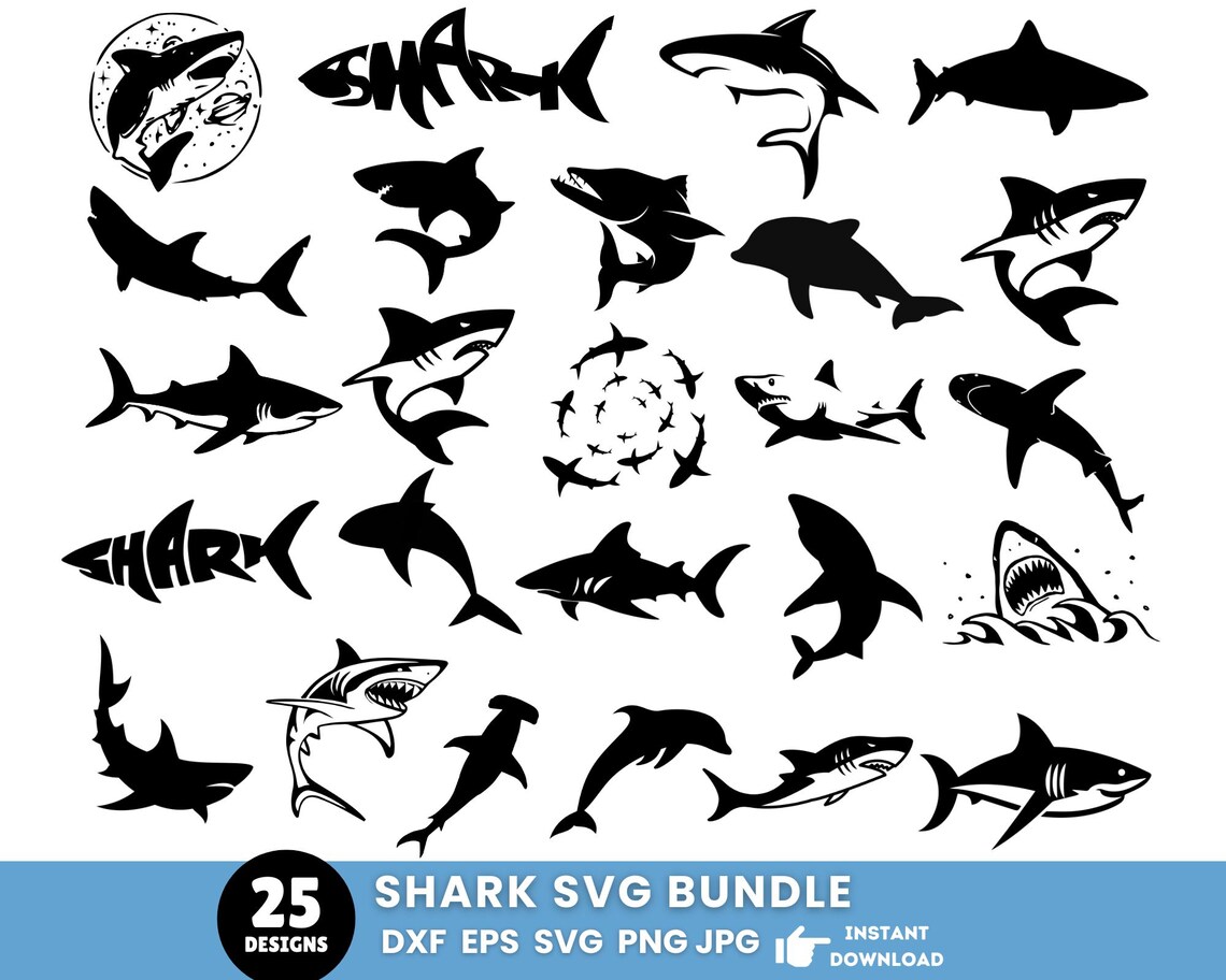 2024 Shark Svg Bundle, Shark Png, Sharks Svg, Cute Shark Svg, Shark ...