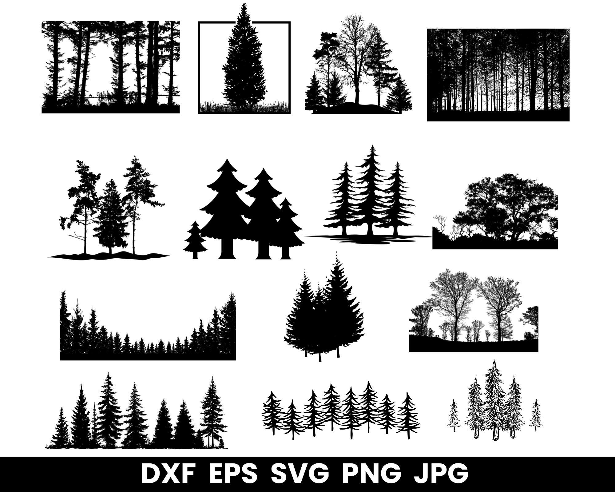 Forest Tree Svg Bundle, Pine Trees Svg, Forest Svg Files, Nature Svg ...