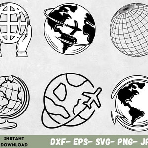 Globe Svg Bundle, World Globe Svg, Globe Png, World Map Svg, Glob Svg ...