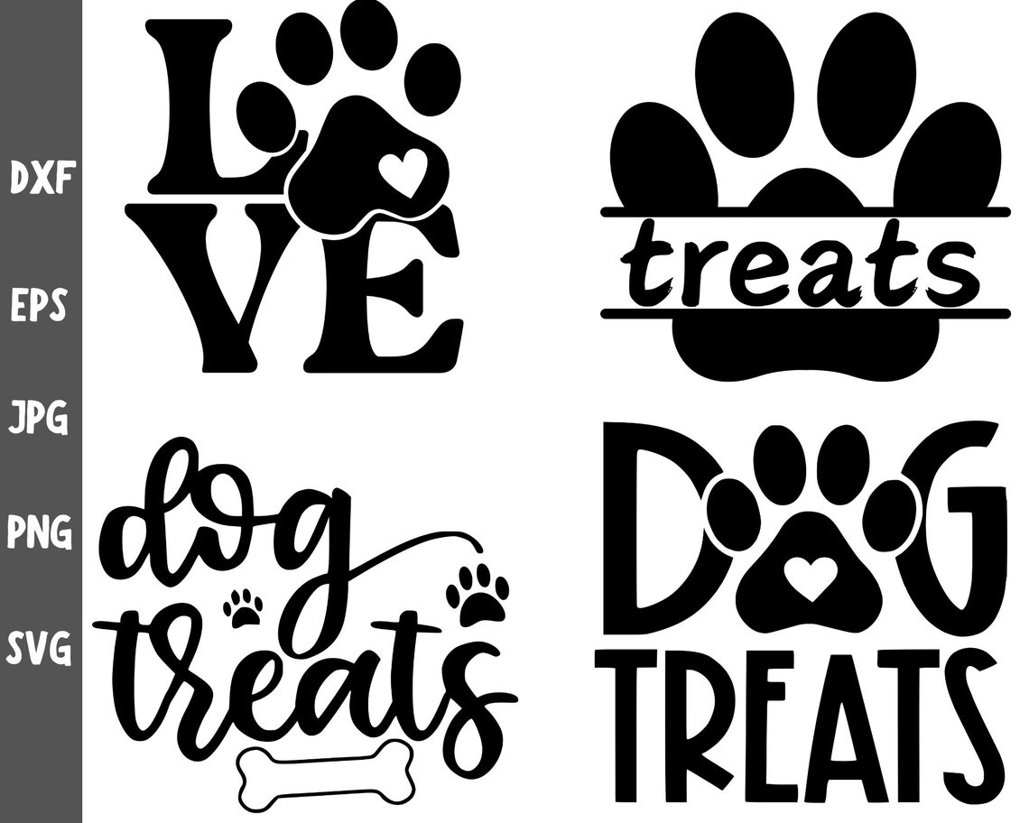 Dog Treats Svg Bundle, Dog Bone Png, Dog Food Svg, Dog Treat Jar Svg ...