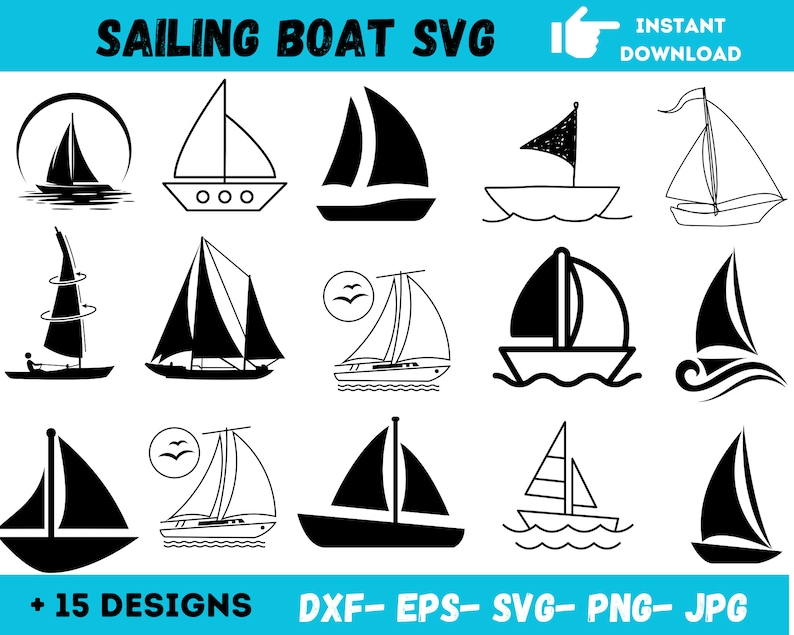 15 Sailing Svg Bundle, Boat Svg Png, Boating Svg, Svg Files for Cricut ...