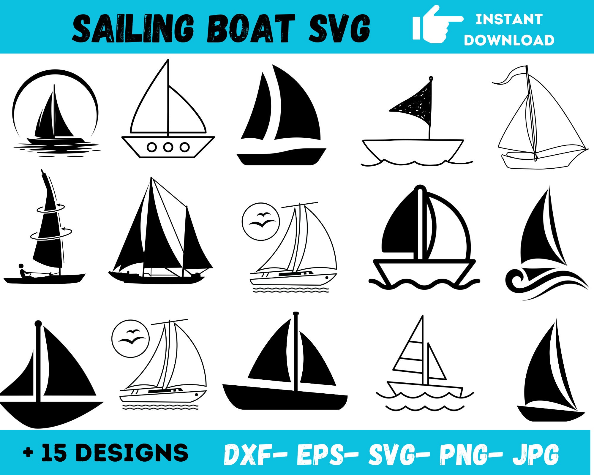 15 Sailing Svg Bundle, Boat Svg Png, Boating Svg, Svg Files for Cricut ...