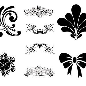 Decorative Svg Bundle, Flourish Svg, Ornaments Svg, Decorative Elements ...