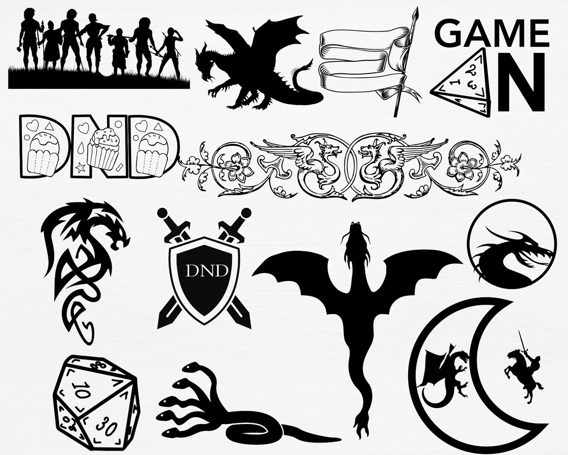 Dnd Svg Bundle, Dnd Png Bundle, Dnd Shirt Designs, Dragon Svg, Svg ...