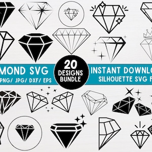 Diamond Svg Bundle, Diamond Clipart, Diamond Ring Svg, Wedding Svg ...