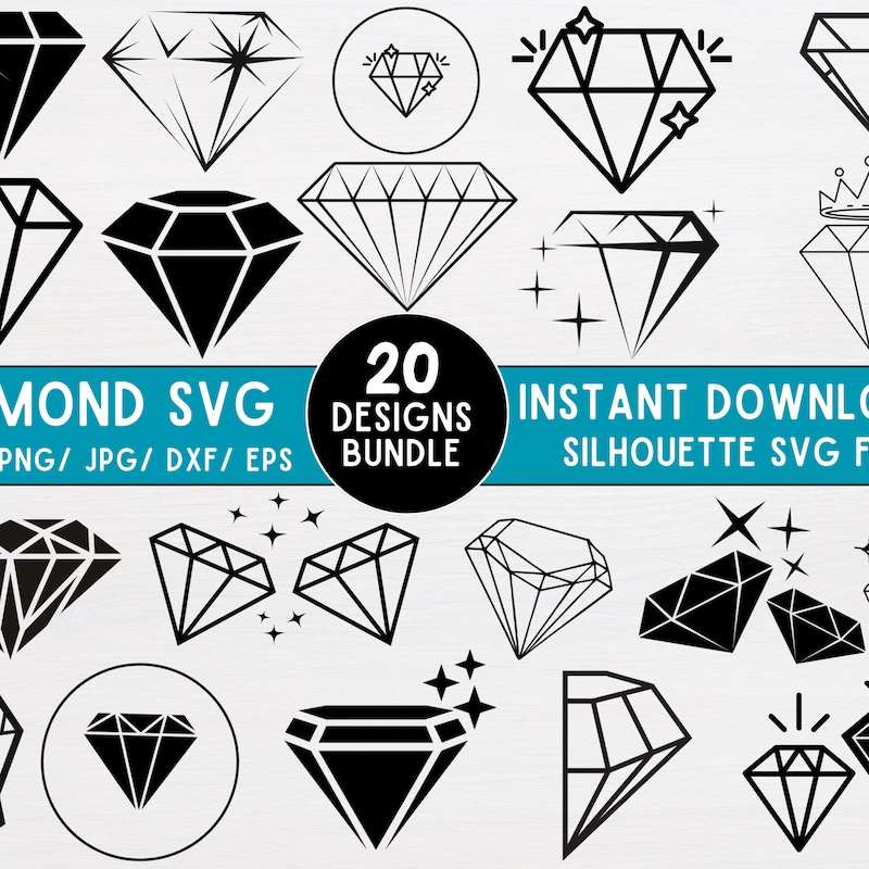 Diamond Svg - Etsy