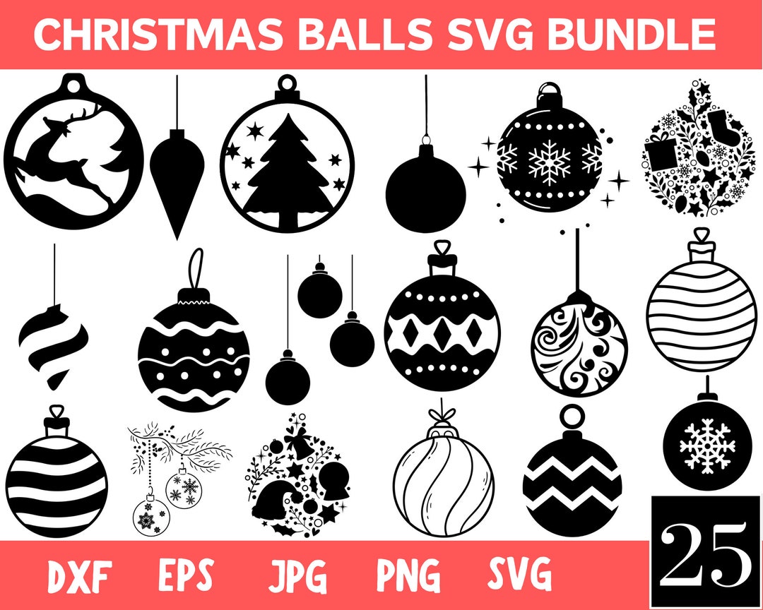 Christmas Balls Svg, Christmas Svg, Svg for Shirts, Christmas Clipart ...