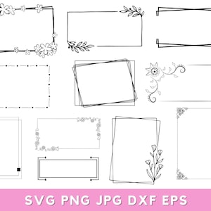 Rectangle Frame Svg Bundle, Rectangle Frame Png, Rectangle Clipart ...