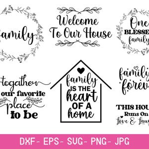Family Svg Bundle, Family Wall Sign Svg, Family Quotes Svg, Fathers Day ...