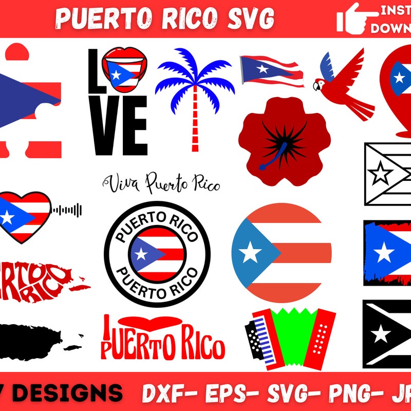 Puerto Rico Clipart - Etsy