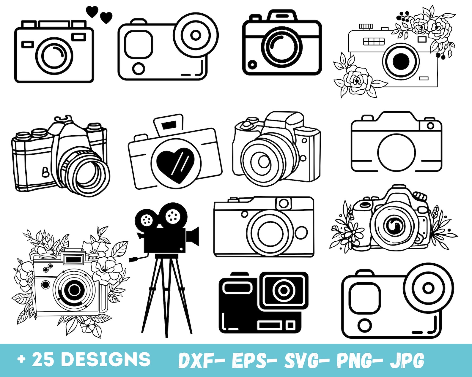 Camera Svg Png Bundle, Camera Clipart, Camera Svg Cut Files, Shirt Svg ...