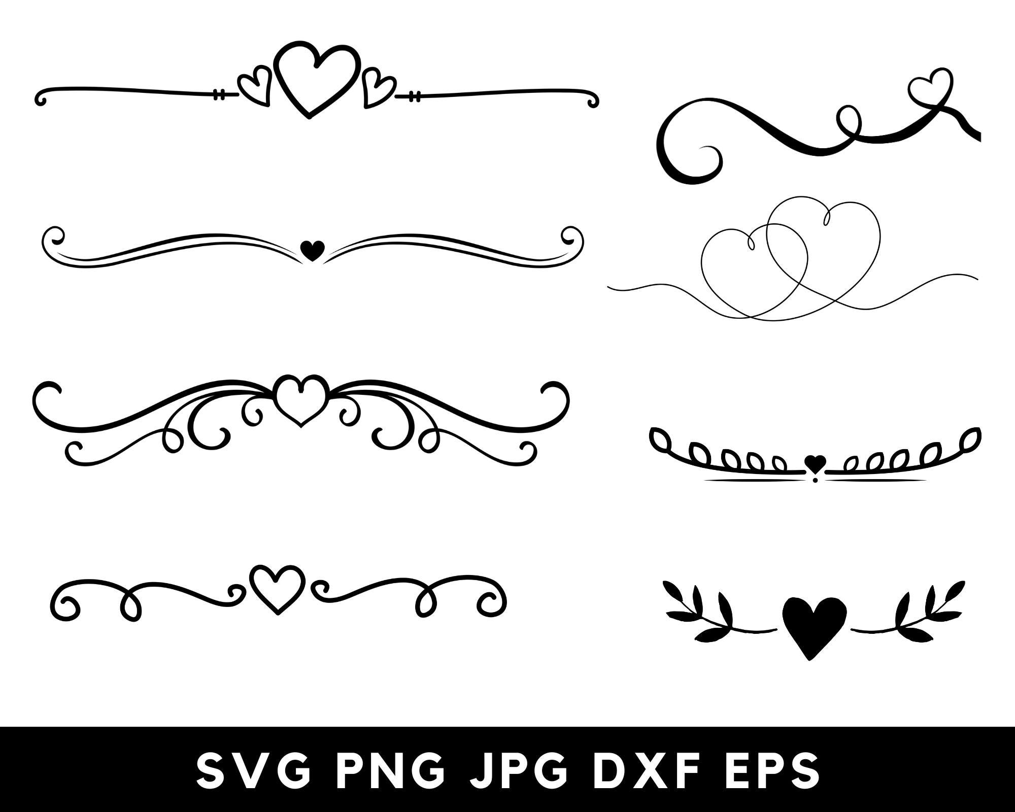 Heart Border Svg Bundle, Heart Border Png, Hart Svg, Hand Drawn Heart ...