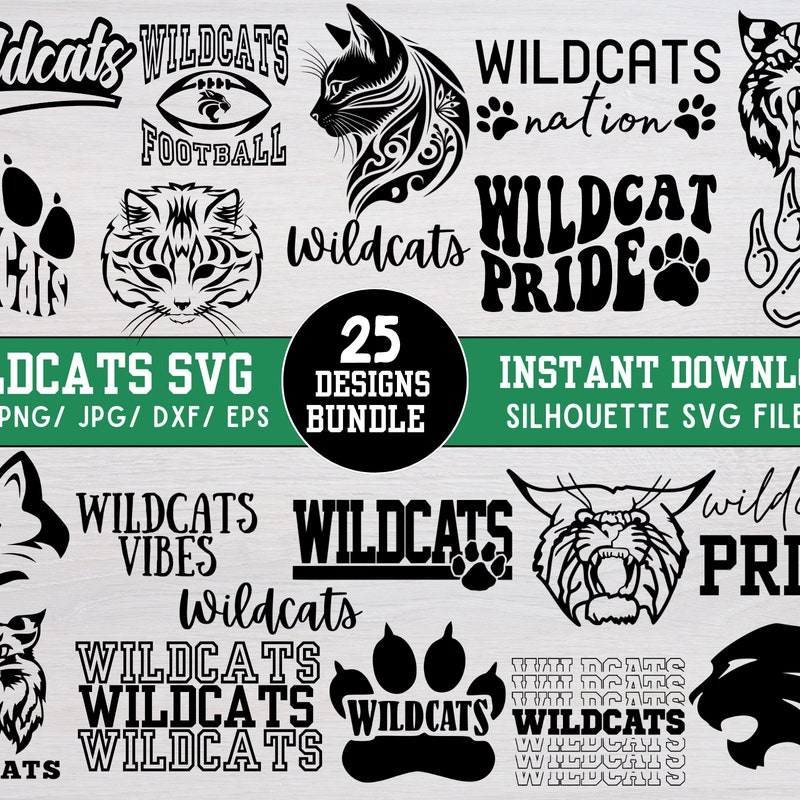 Wildcat Svg - Etsy