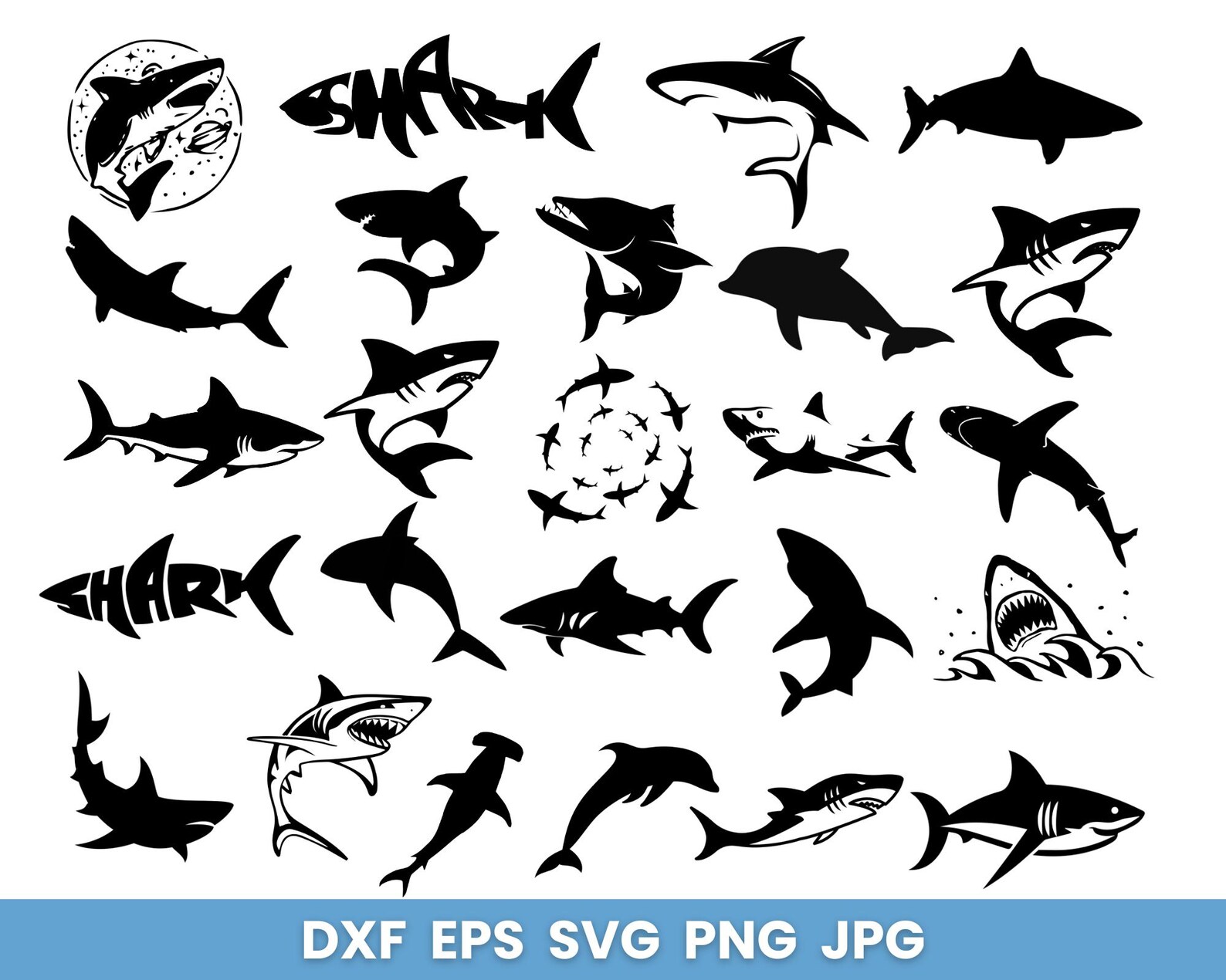 2024 Shark Svg Bundle, Shark Png, Sharks Svg, Cute Shark Svg, Shark ...