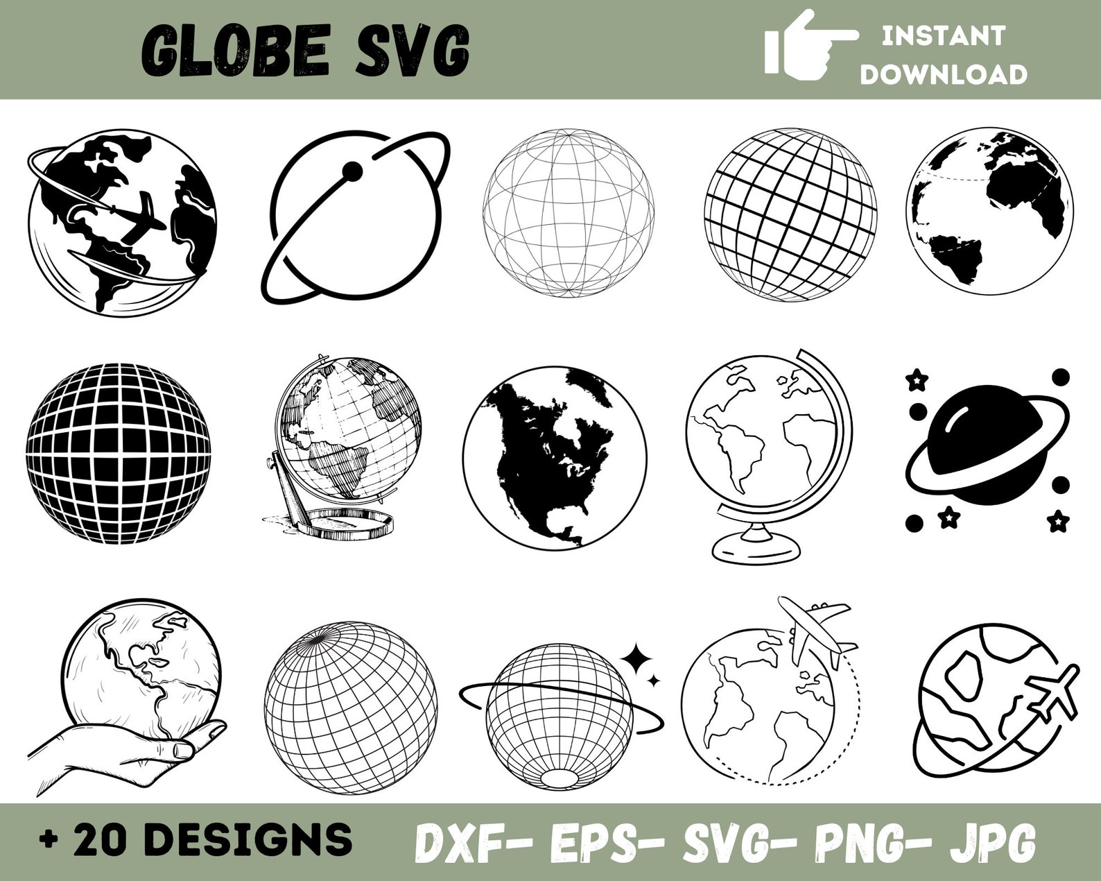 Globe Svg Bundle, World Globe Svg, Globe Png, World Map Svg, Glob Svg ...
