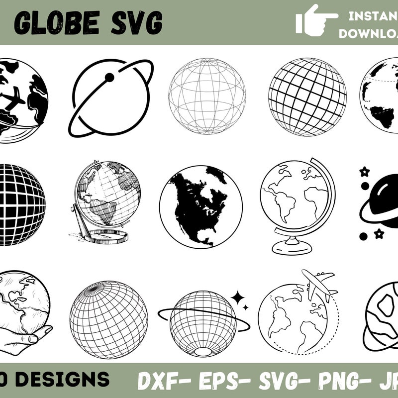 Map of Usa on the Globe - Etsy