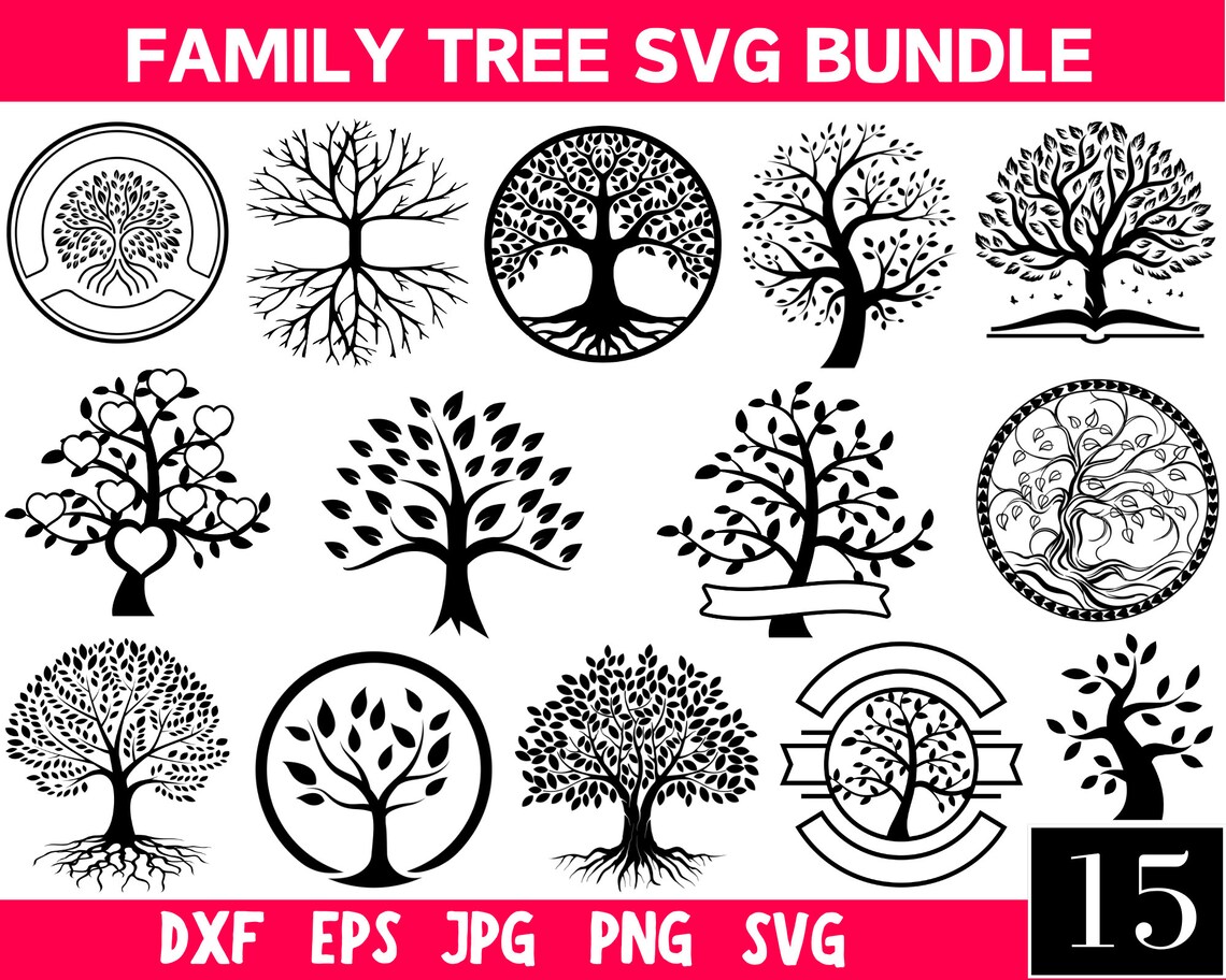 15+ Family Tree Svg Bundle, Family Tree Svg, Family Tree Png, Svg Files ...