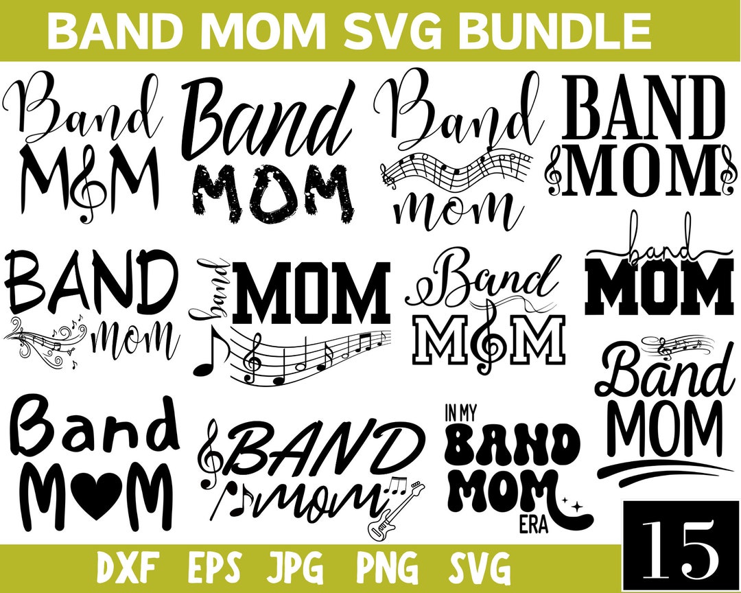 Band Mom Svg Bundle, Band Mom Png, Svg Files for Cricut, Svg for Shirts ...