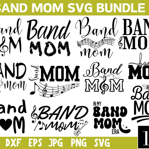 Band Mom Svg - Etsy